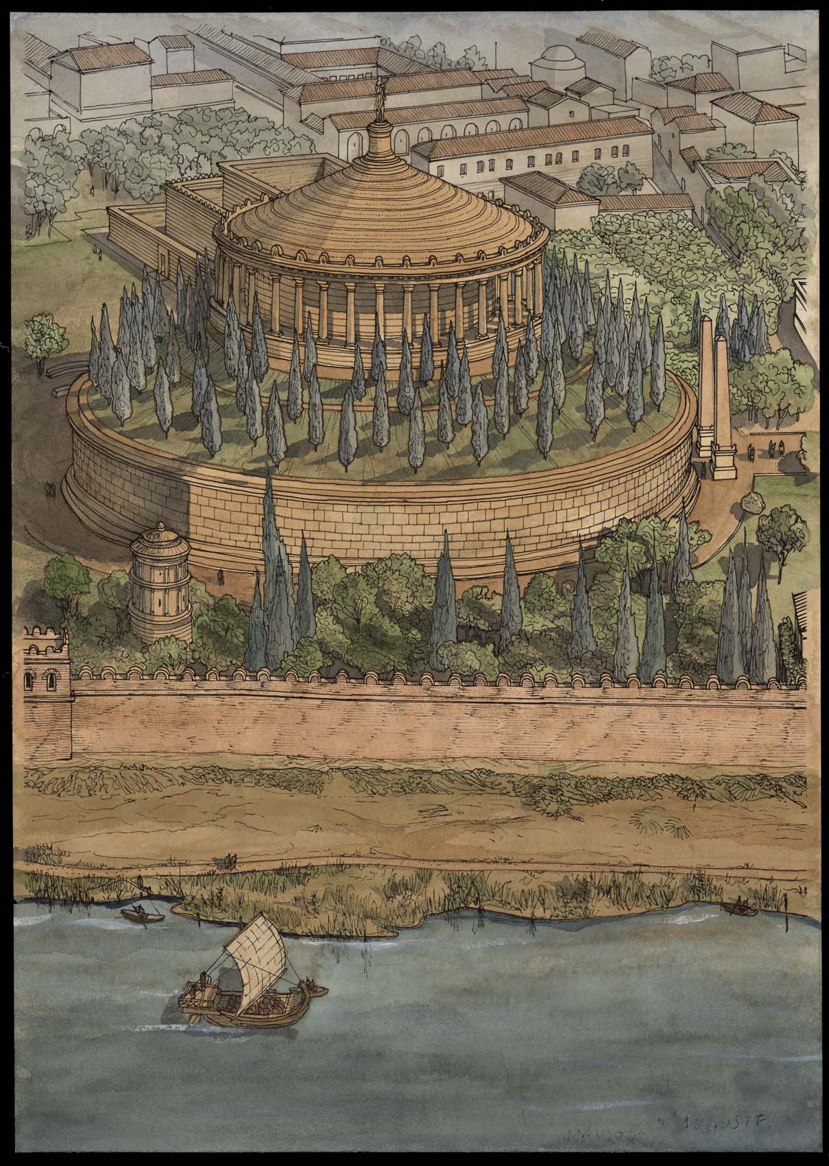 Roma (Rome), the Mausoleum of Augustus - Jean-Claude Golvin